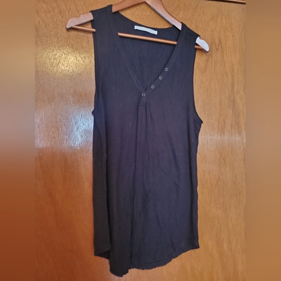 Tops | Black Deep V Tank | Poshmark